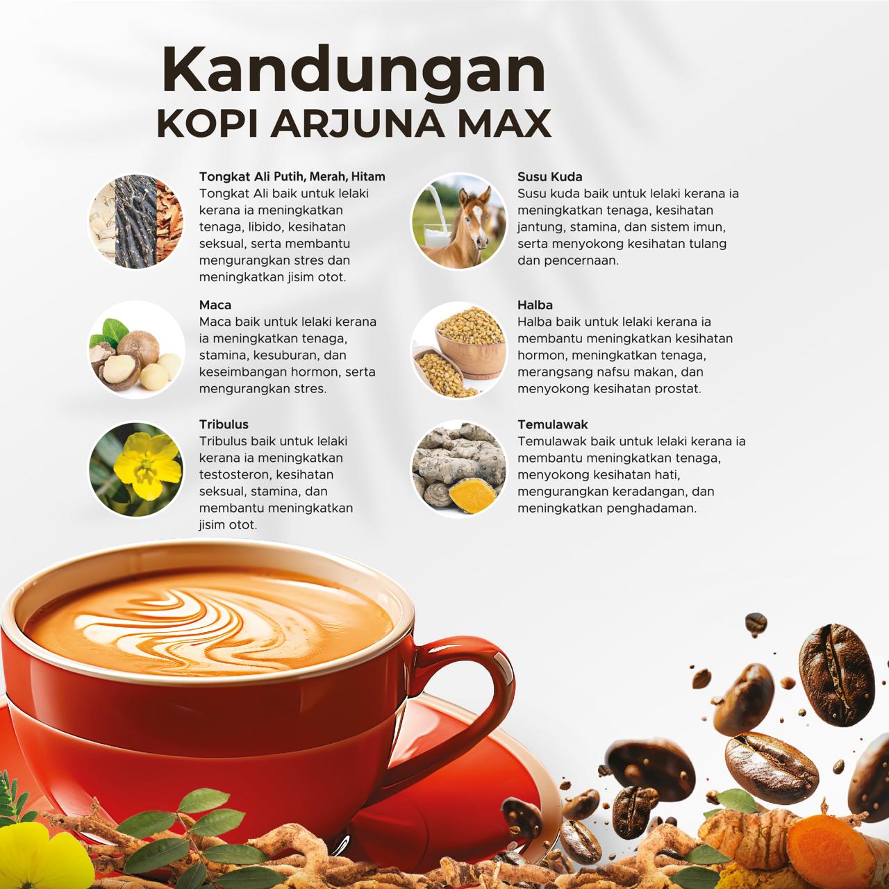 DHERBS NEW KOPI ARJUNA MAXX (Beli Combo Pack Percuma 1 Balsem Aroma ...