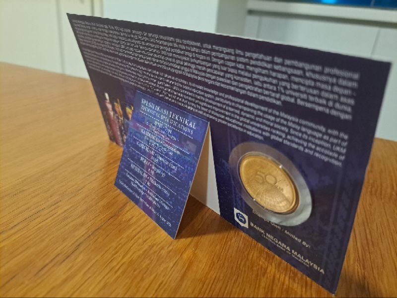 2020 Malaysia Commemorative RM1 Coin Card Sambutan Jubli Emas UKM ...