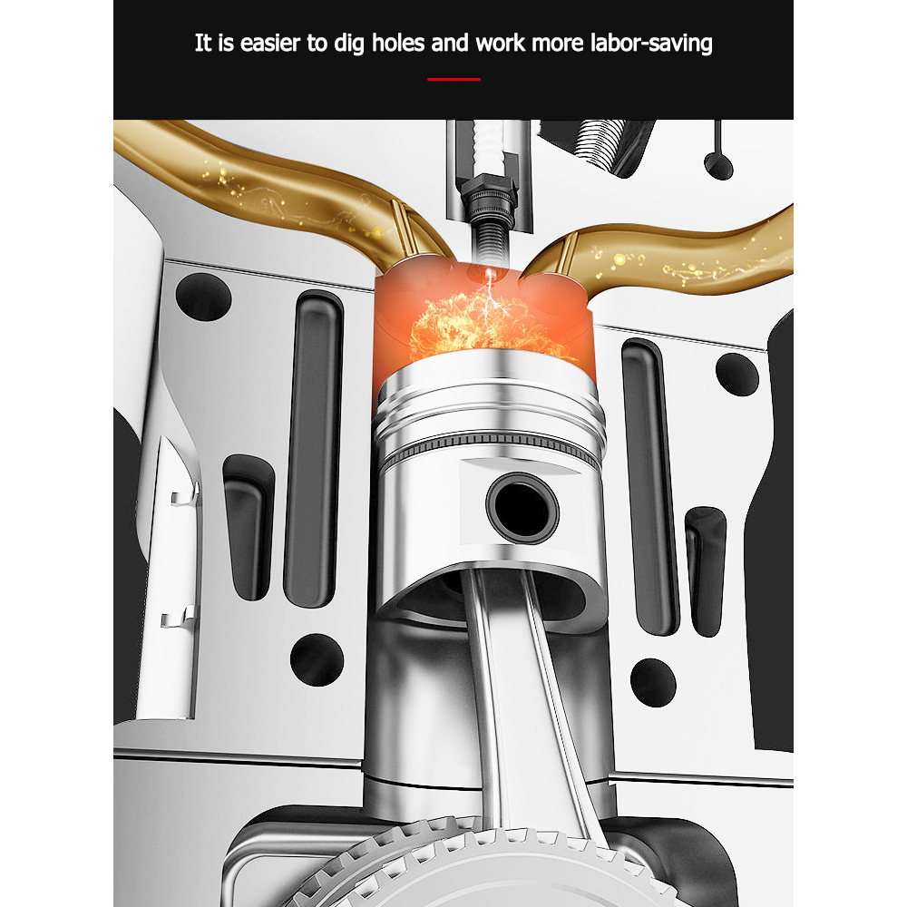 Driller Earth Auger Machine Heavy Duty 2-Stroke with 100,150,200 mm ...
