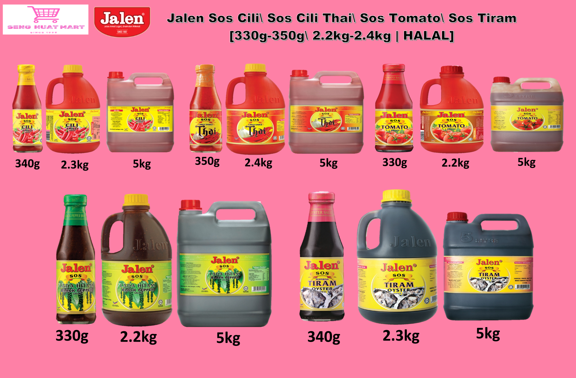 Jalen Sos Cili\ Sos Cili Thai\ Sos Tomato\ Sos Tiram\Sos Lada Hitam ...