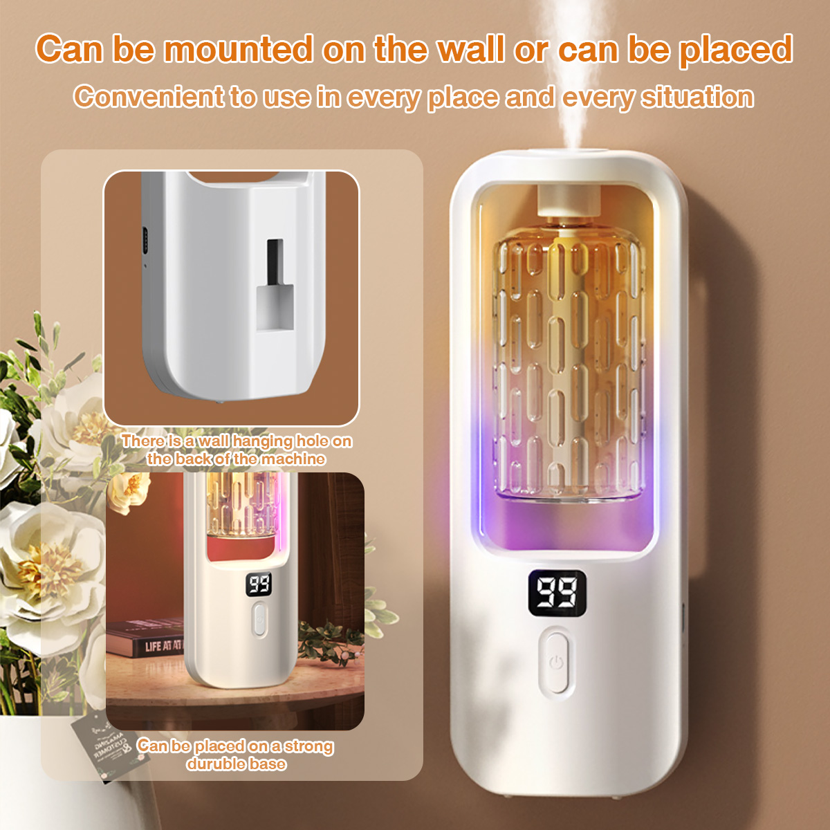 Wireless Aroma Diffuser Automatic Air Freshener Perfume Rechargeable ...