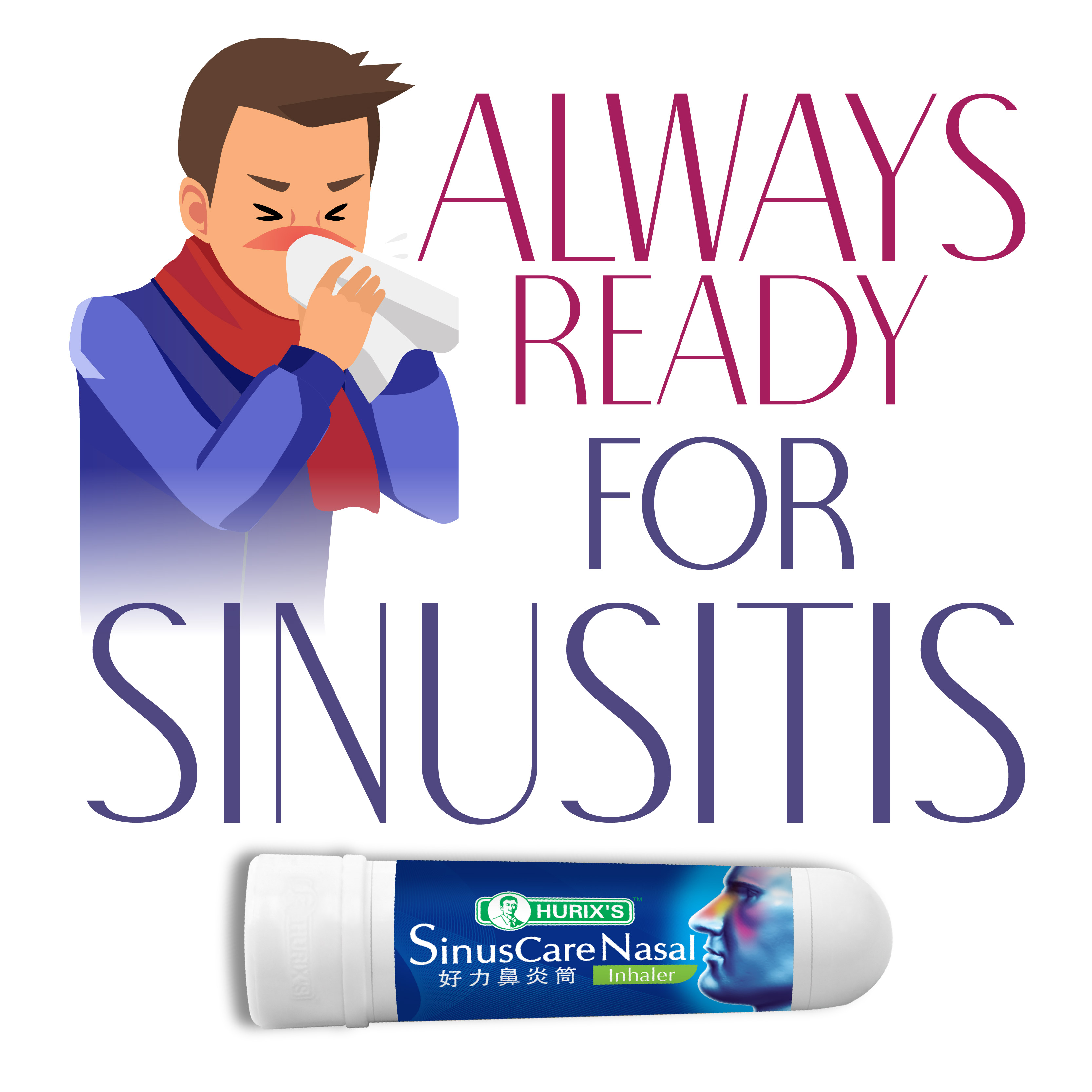 HURIX'S SinusCare Nasal Inhaler - Melegakan Resdung - Sinus - Hidung ...