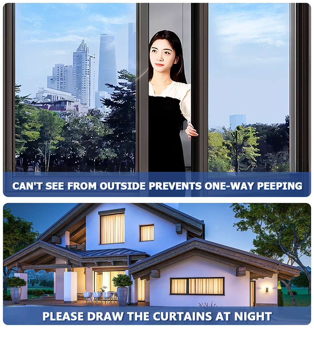WEFILM Window Tinted Film Window Film Privacy Glass Sticker Mirror Film ...