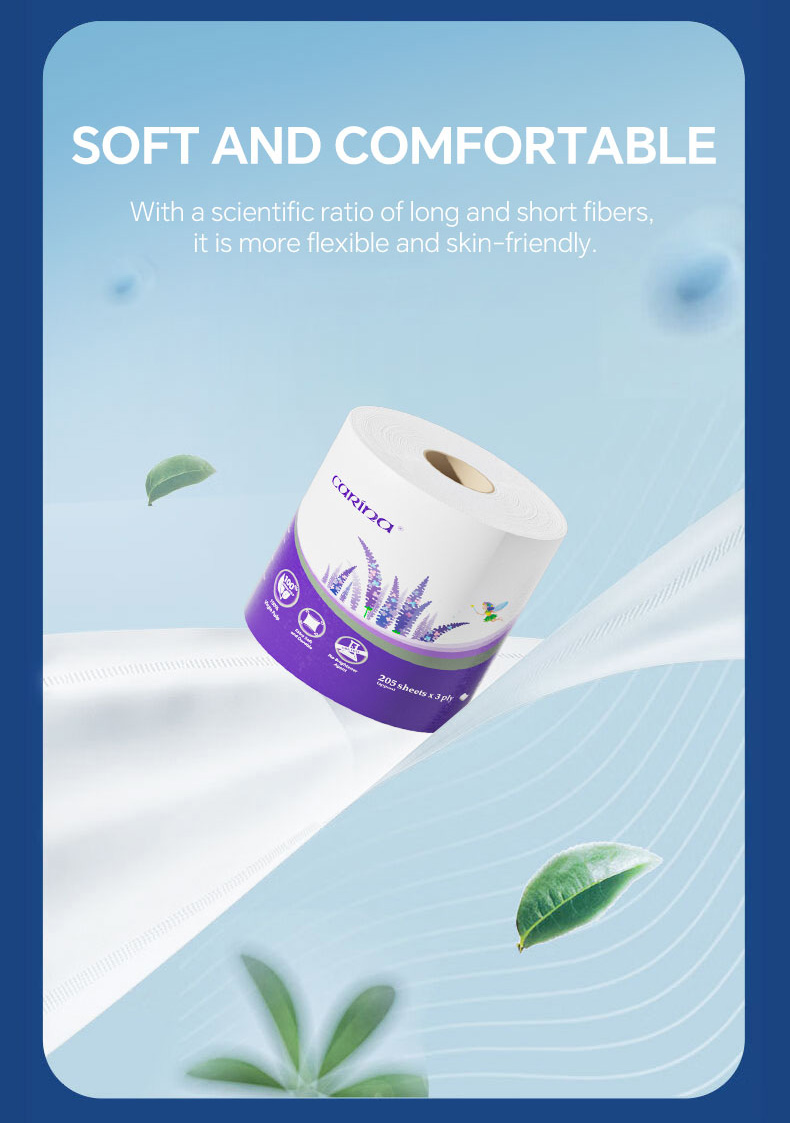 【18450s】Carina Lavender Tissue 3-Ply 205'S Deluxe Soft Bathroom Tissue ...