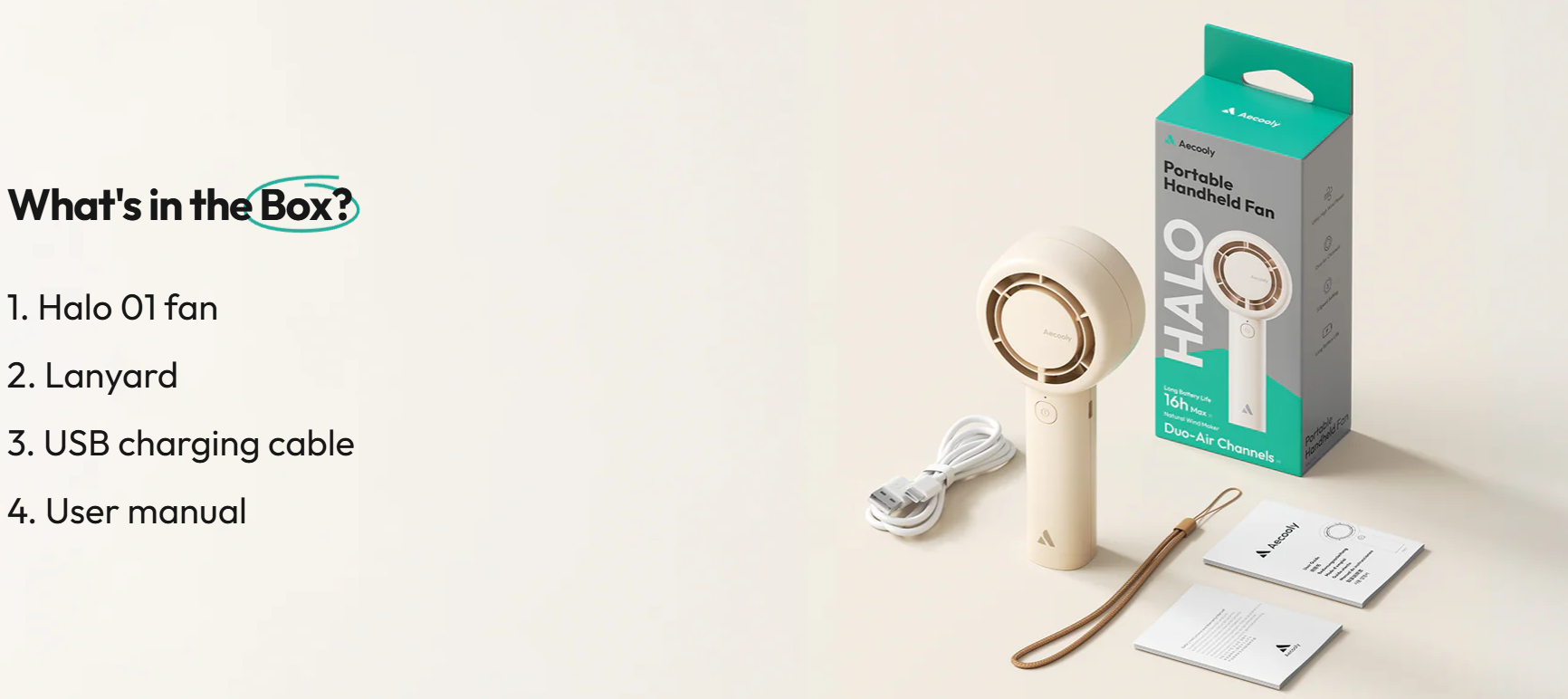 Aecooly Halo 01 Portable Fan Mini Handheld Fan | Turbo Fan 5 Speed ...
