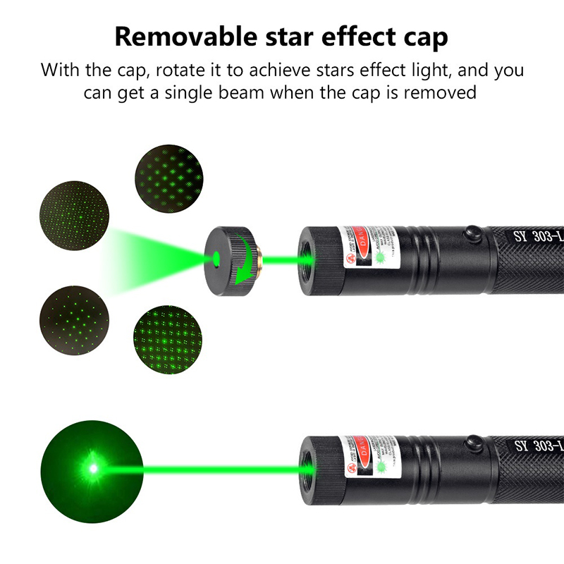 WIDETALENT Green Laser Pointer Laser Pen Rechargeable Visible Beam ...