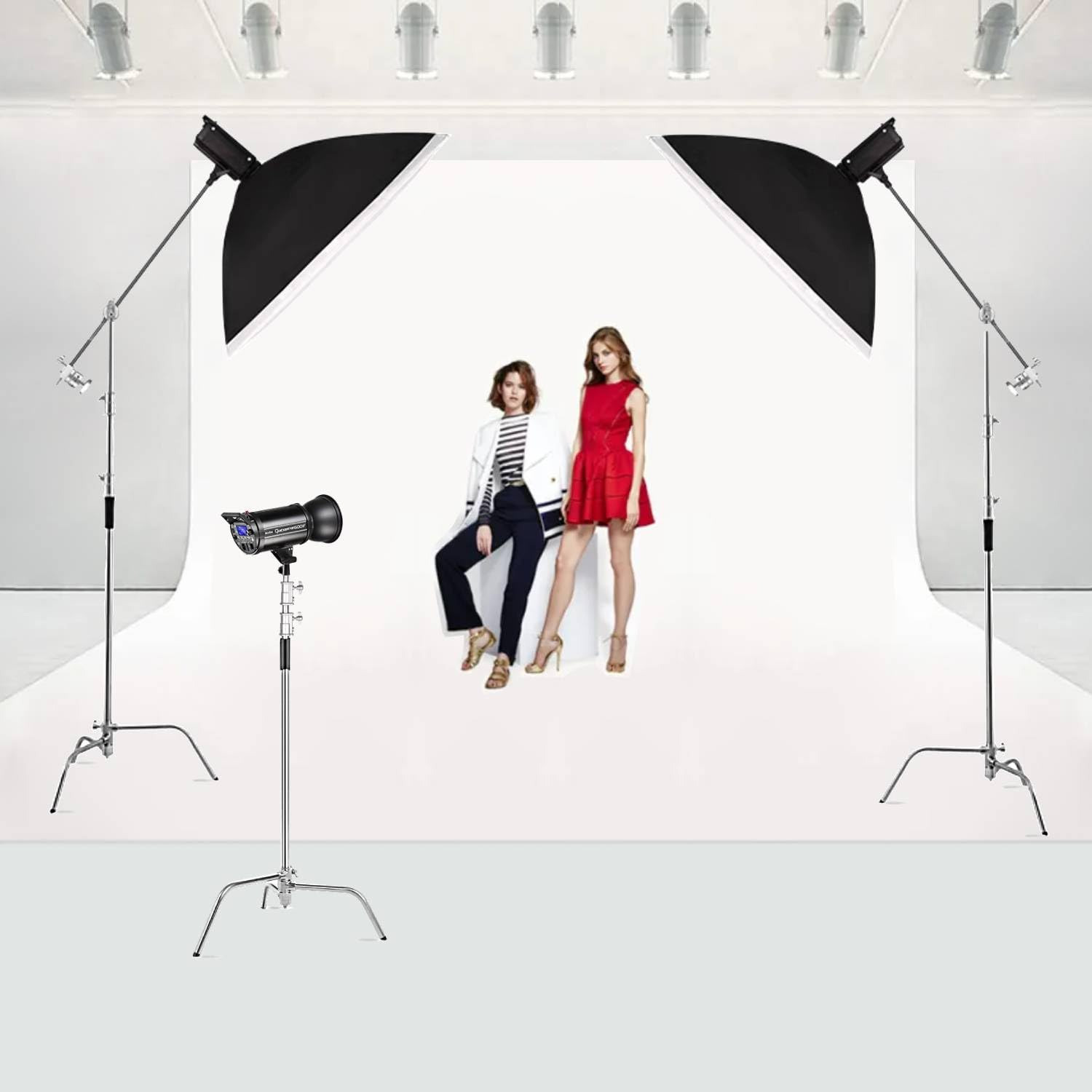 Stainless Steel Heavy Duty Photography Tripod Light Stand, 9.19 Feet/2 ...