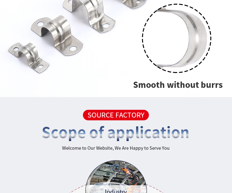 SUS304 STAINLESS STEEL U CLIP SHAPED SADDLE PIPE CLIP CLAMP CLIP TUBE ...