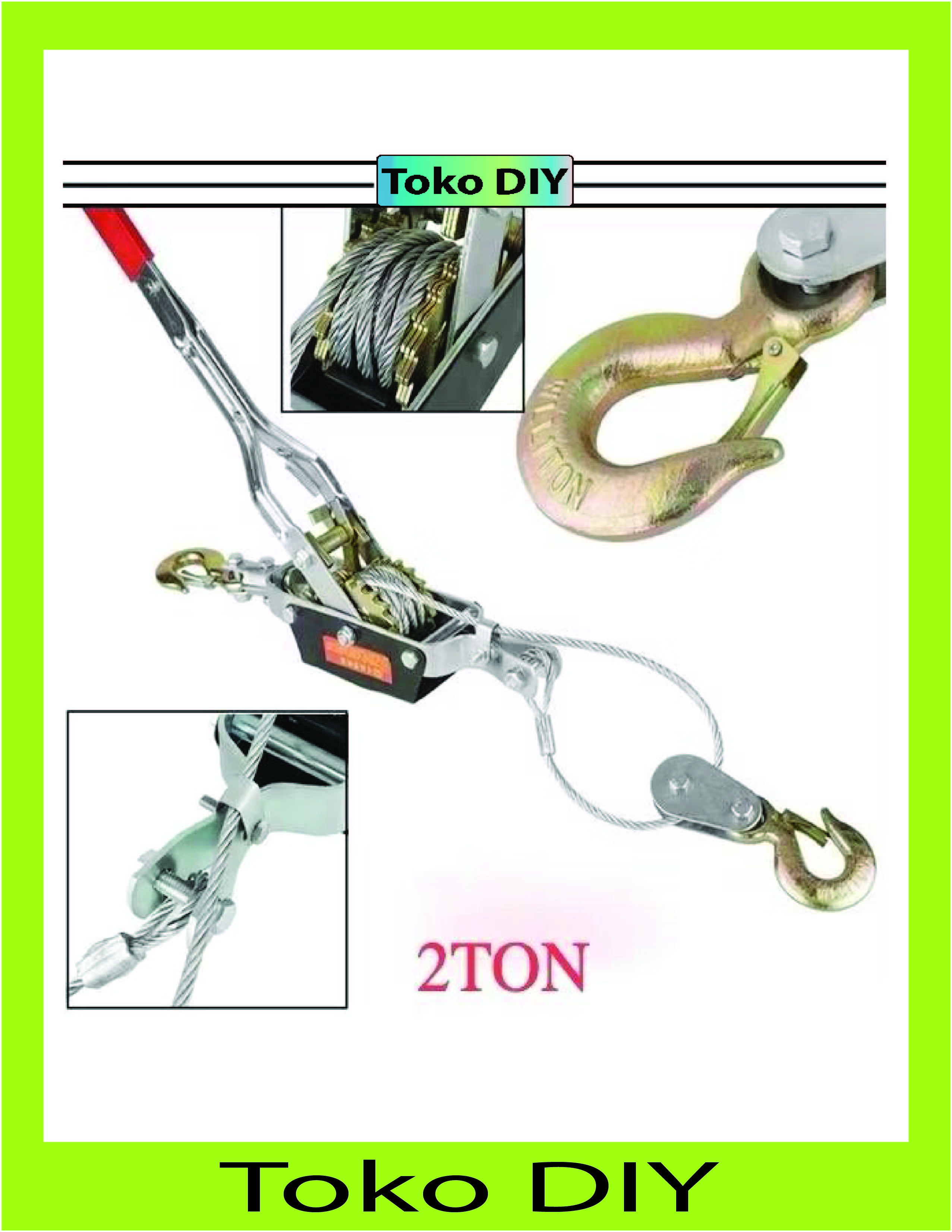 2 TON WIRE PULLER-MONKEY JACK Heavy Duty Ratchet Hand Puller Strong ...