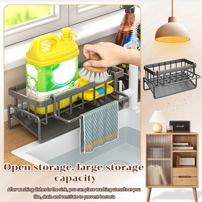 Pemegang Span Sinki - Organizer Dapur Moden Rak Saliran Sinki Rak Kain ...