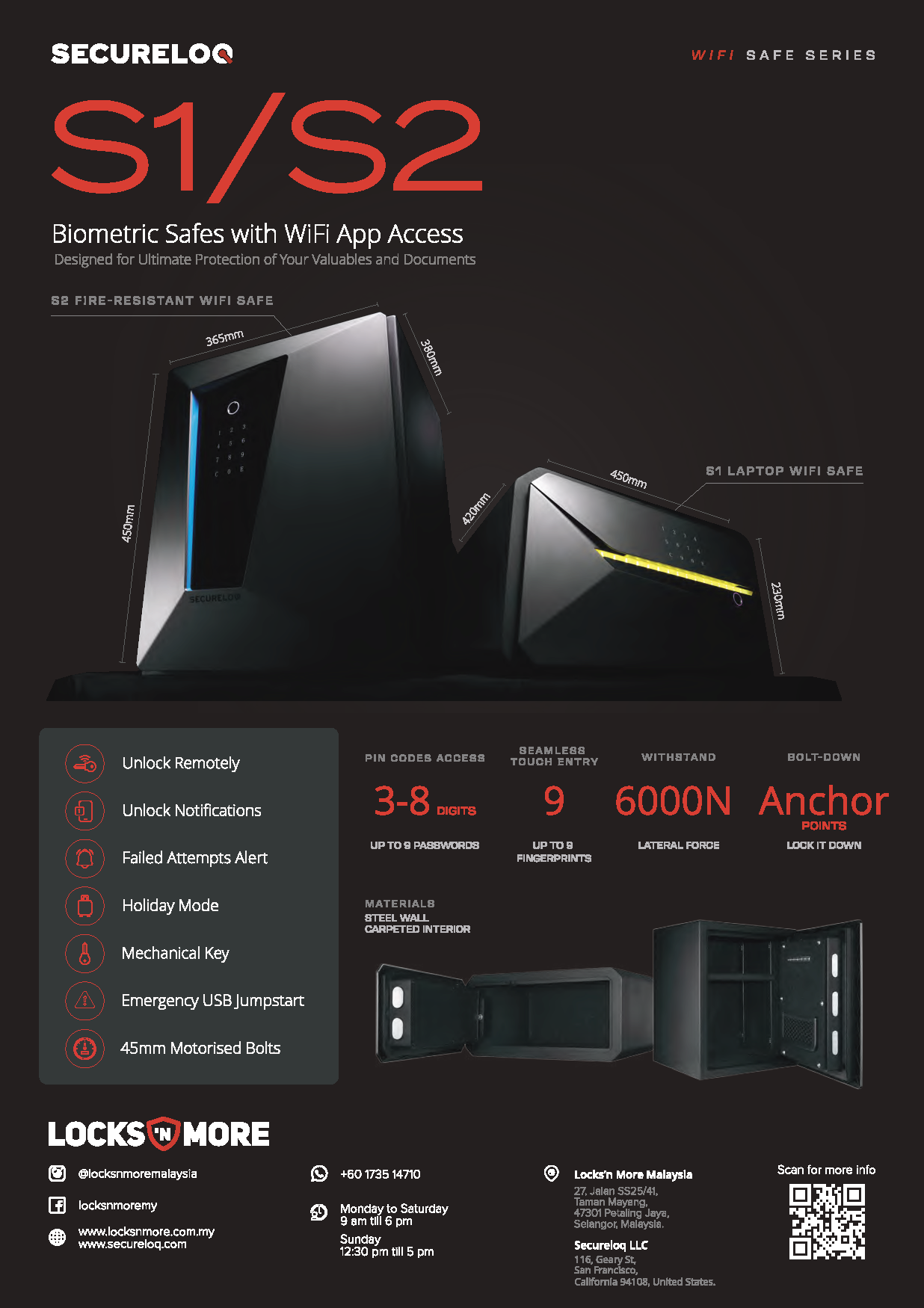 Secureloq S2 WiFi Fire Safe | Shopee Malaysia