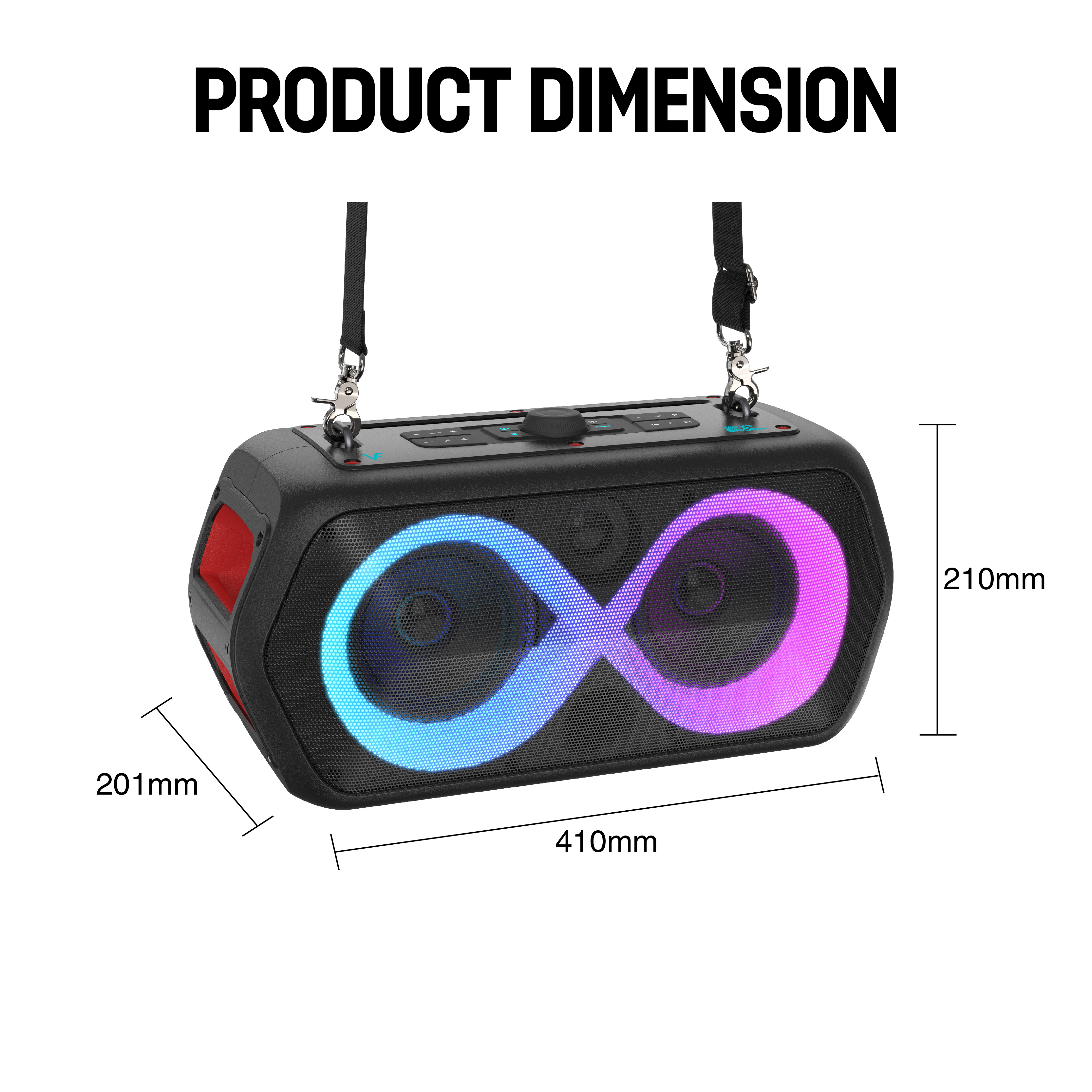 Vinnfier VF Tango XT6000 Portable Karaoke bluetooth speaker 300W Party ...