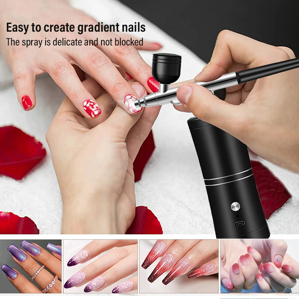 Airbrush Facial Machine Nano Oxygen Spray Gun -Handheld Electric Skin ...