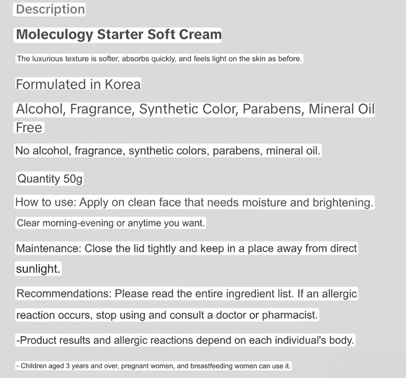 Moleculogy starter soft cream 50g , 150g | Shopee Malaysia