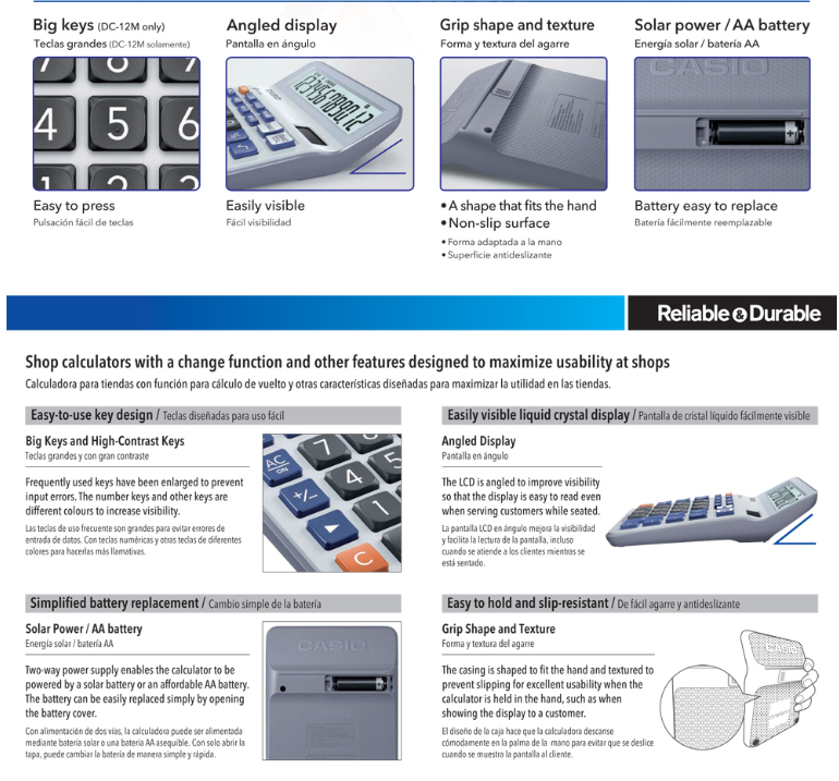CASIO CALCULATOR MC-12M | Shopee Malaysia