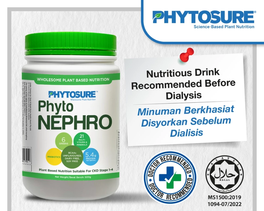 PhytoSure Phyto Nephro Powder (500g) Plant-Based Protein Drink For ...