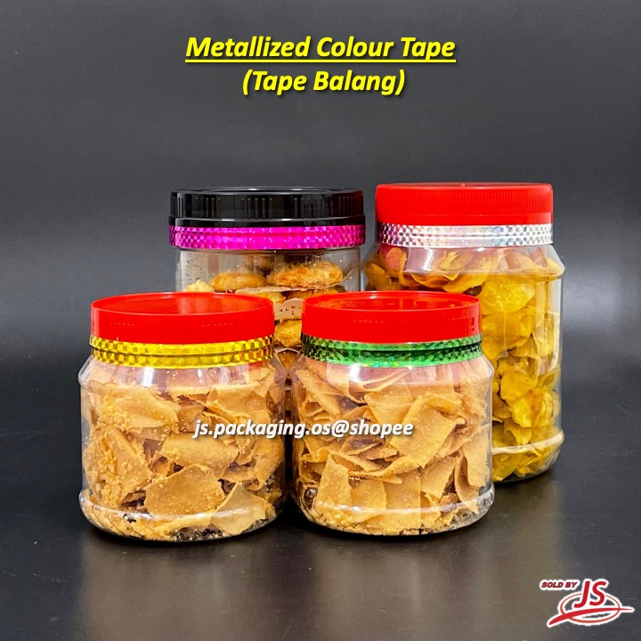 Tape Pelekat Balang /Shiny Wrapping Tape Gold/Silver/ Pink/ Green 12mm ...