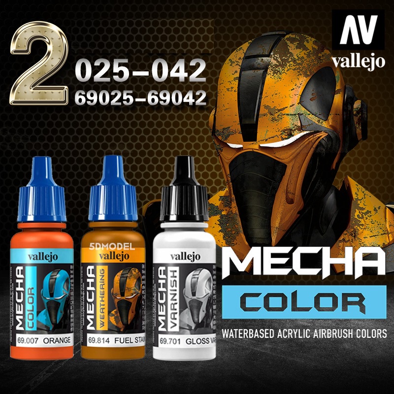 Vallejo Mecha Color Water Based Acrylic Color -18ml Model KIts Color ...