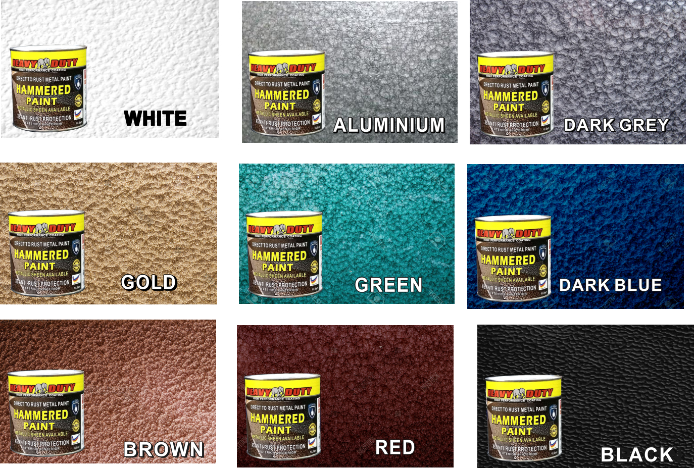 1L Hammerite smooth ( HEAVY DUTY ) metal paint /cat kilat besi ...