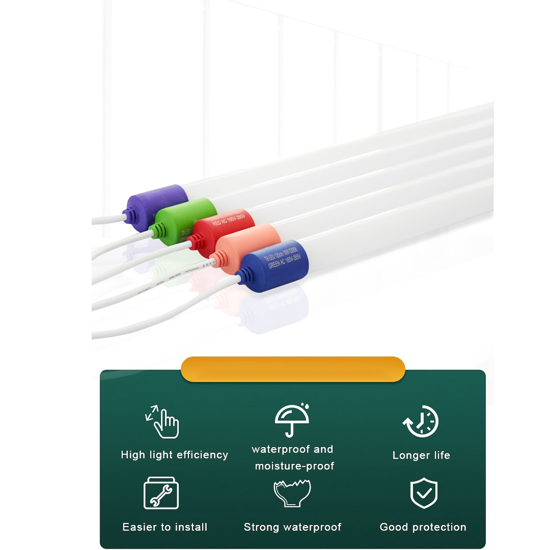 LED Colour Light Tube Weatherproof 4ft T8 24W MultiColor Red Yellow ...