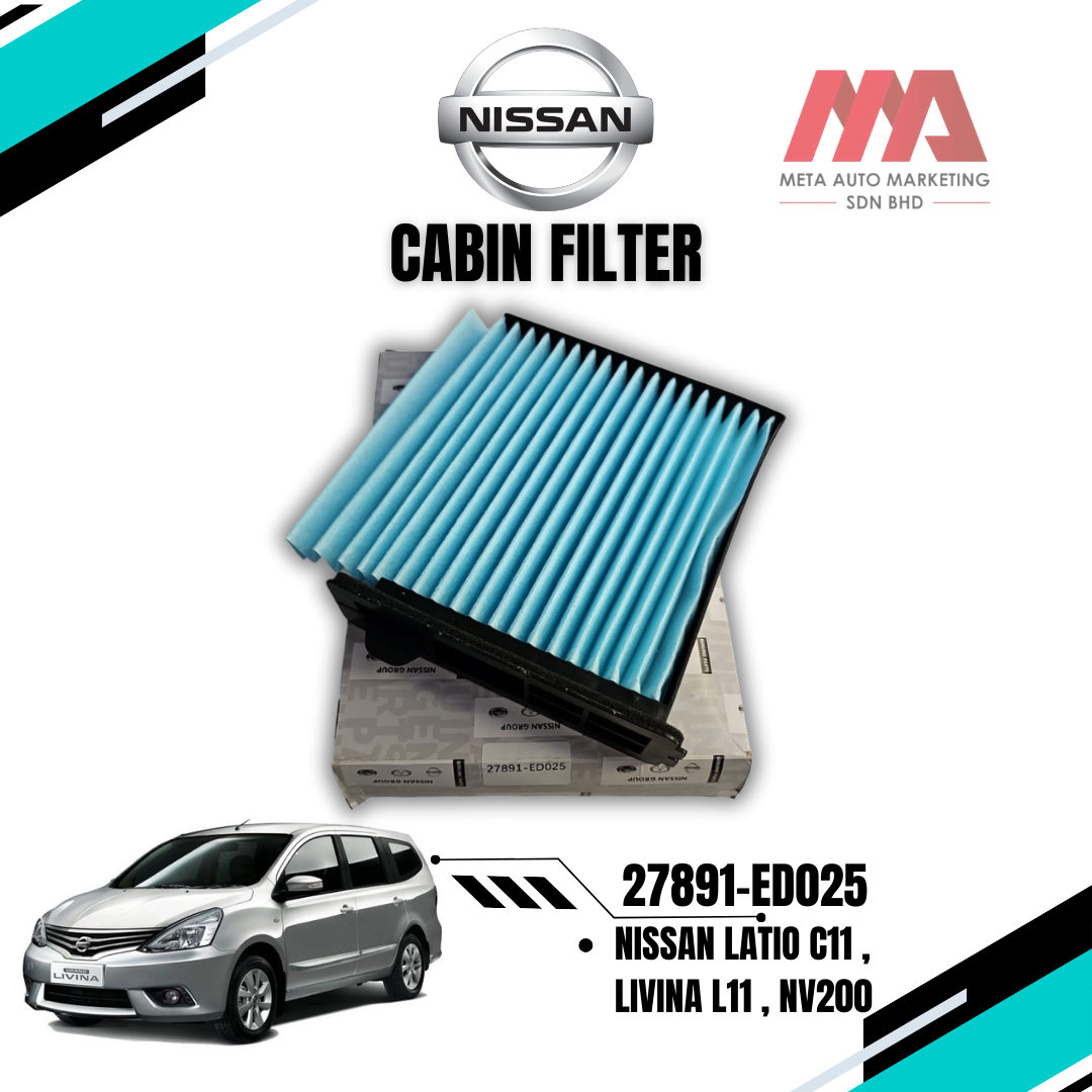 NISSAN AIRCOND CABIN FILTER AIRCOND FILTER 27891-ED025 - NISSAN LATIO ...