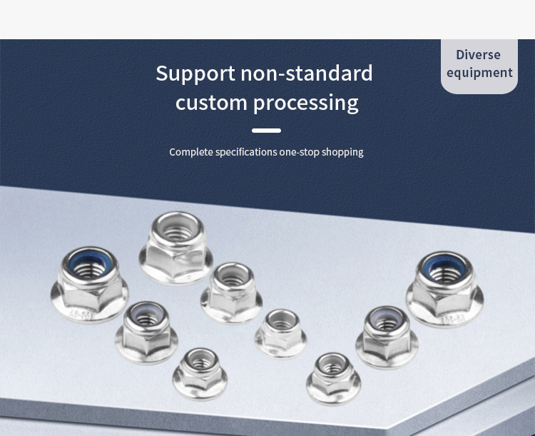 M3 M4 M5 M6 M8 M10 M12 Nylon Flange Nut 304 Stainless Steel Skru ...