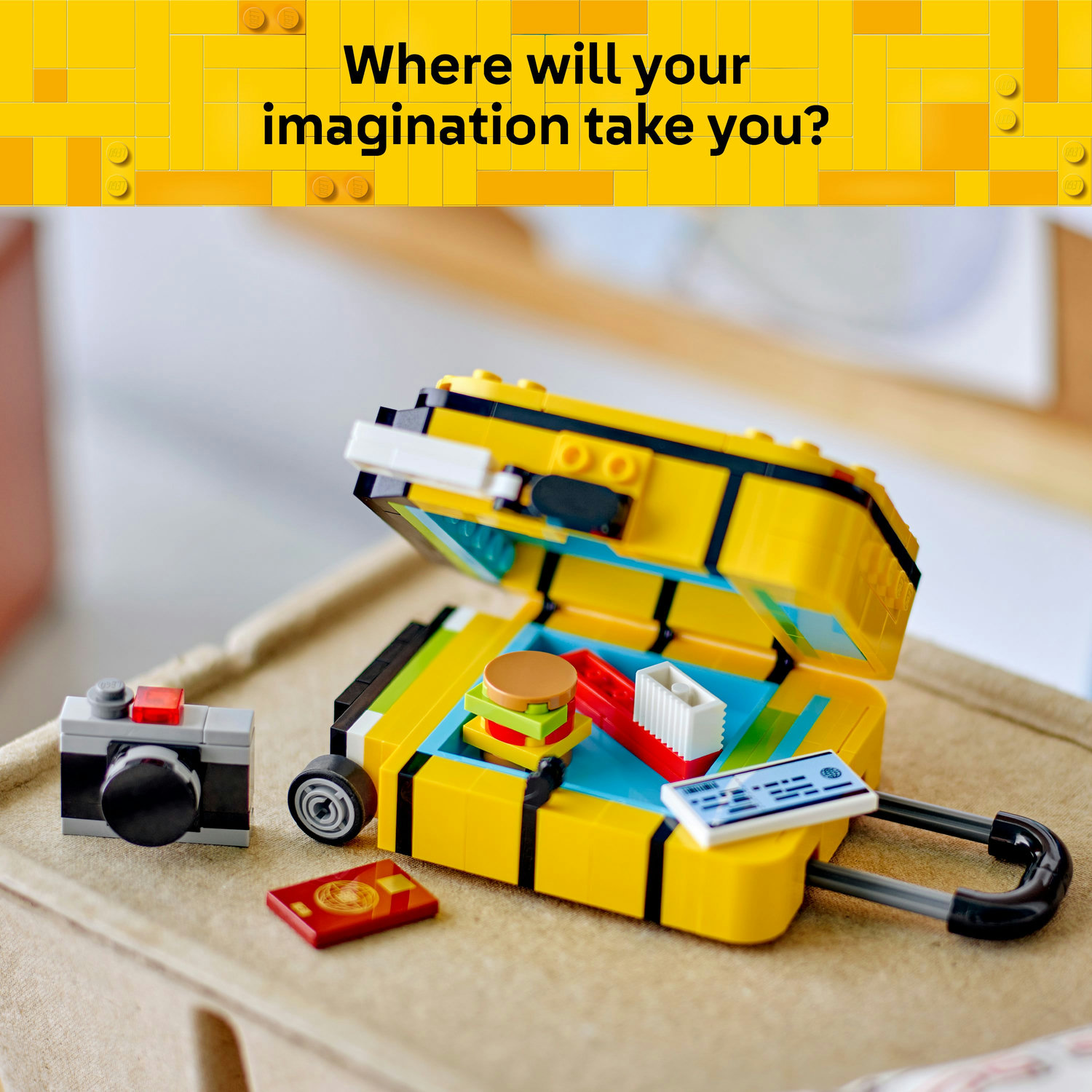 [BricksInBoots] LEGO Yellow Travel Suitcase (40817)(184 Pieces ...