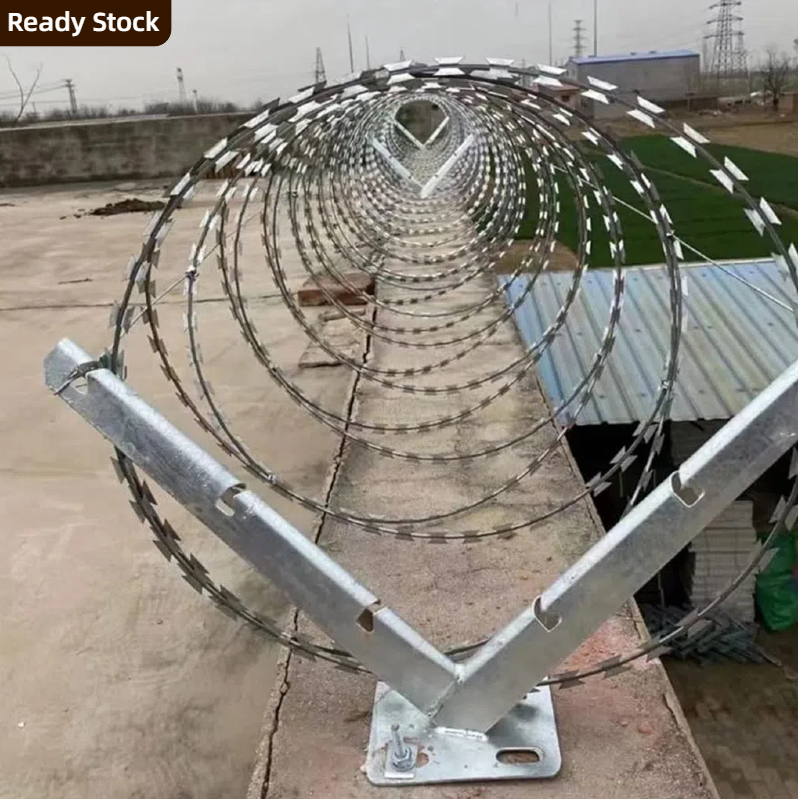 Razor Barbed Wire 10m 50m Razor Wire Penjara Galvanized Razor Jenis ...