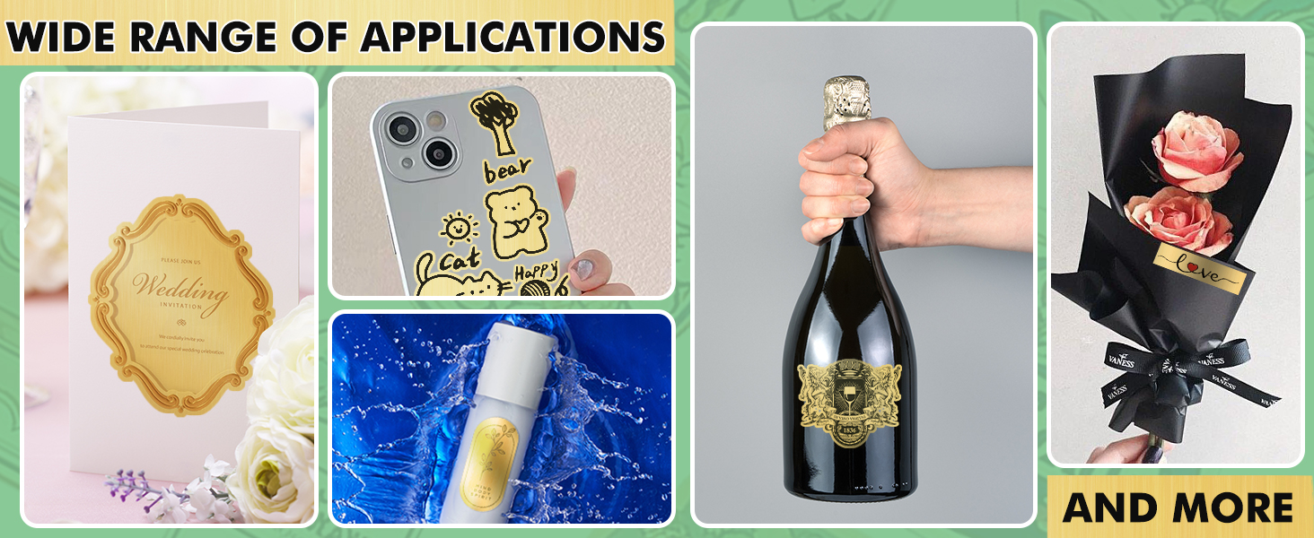 Metallic Gold Vinyl Sticker Paper for Inkjet Printer A4 20 Sheets ...