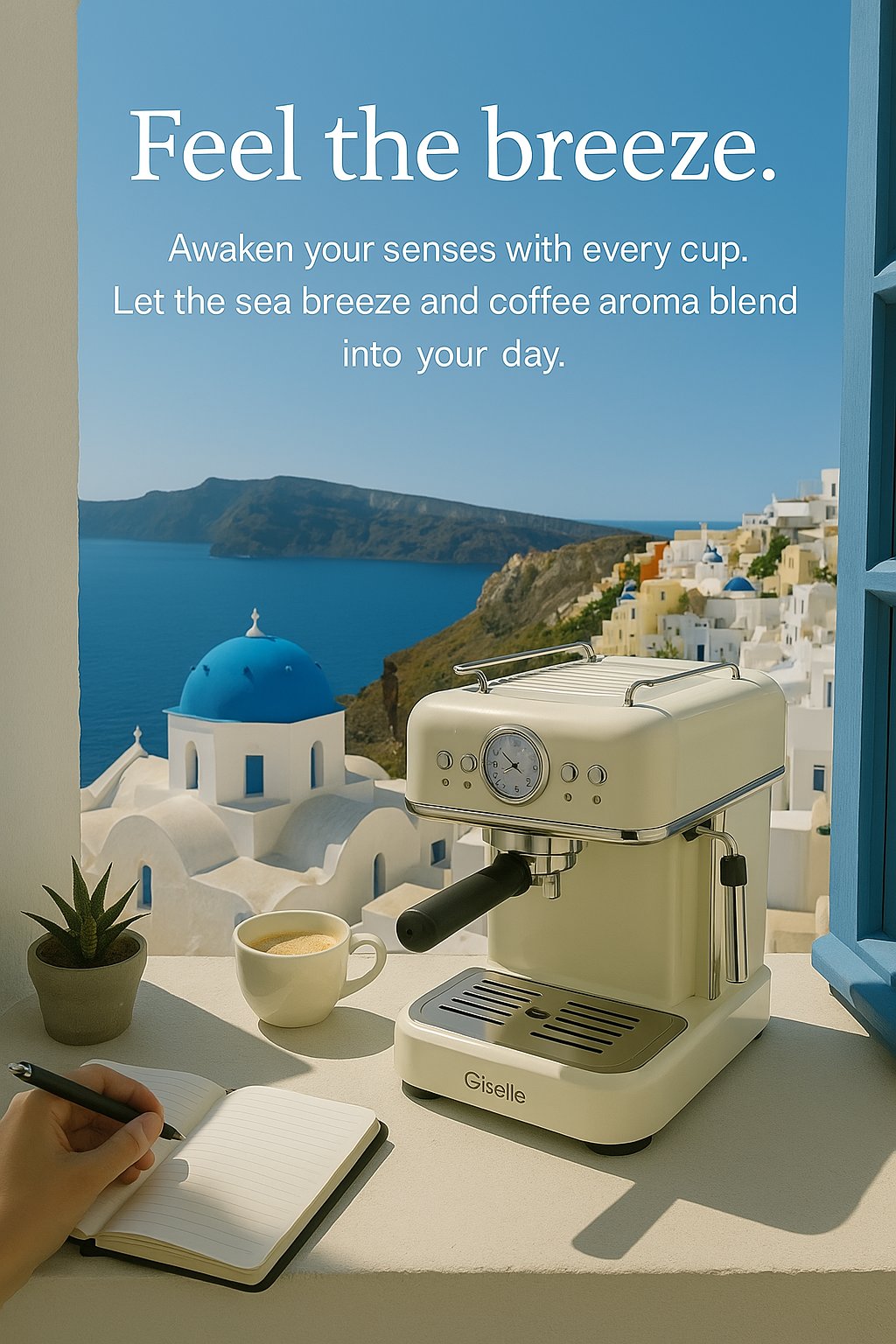 Giselle 51mm 20 Bar 1.0L Espresso Coffee Maker Coffee Machine Retro ...