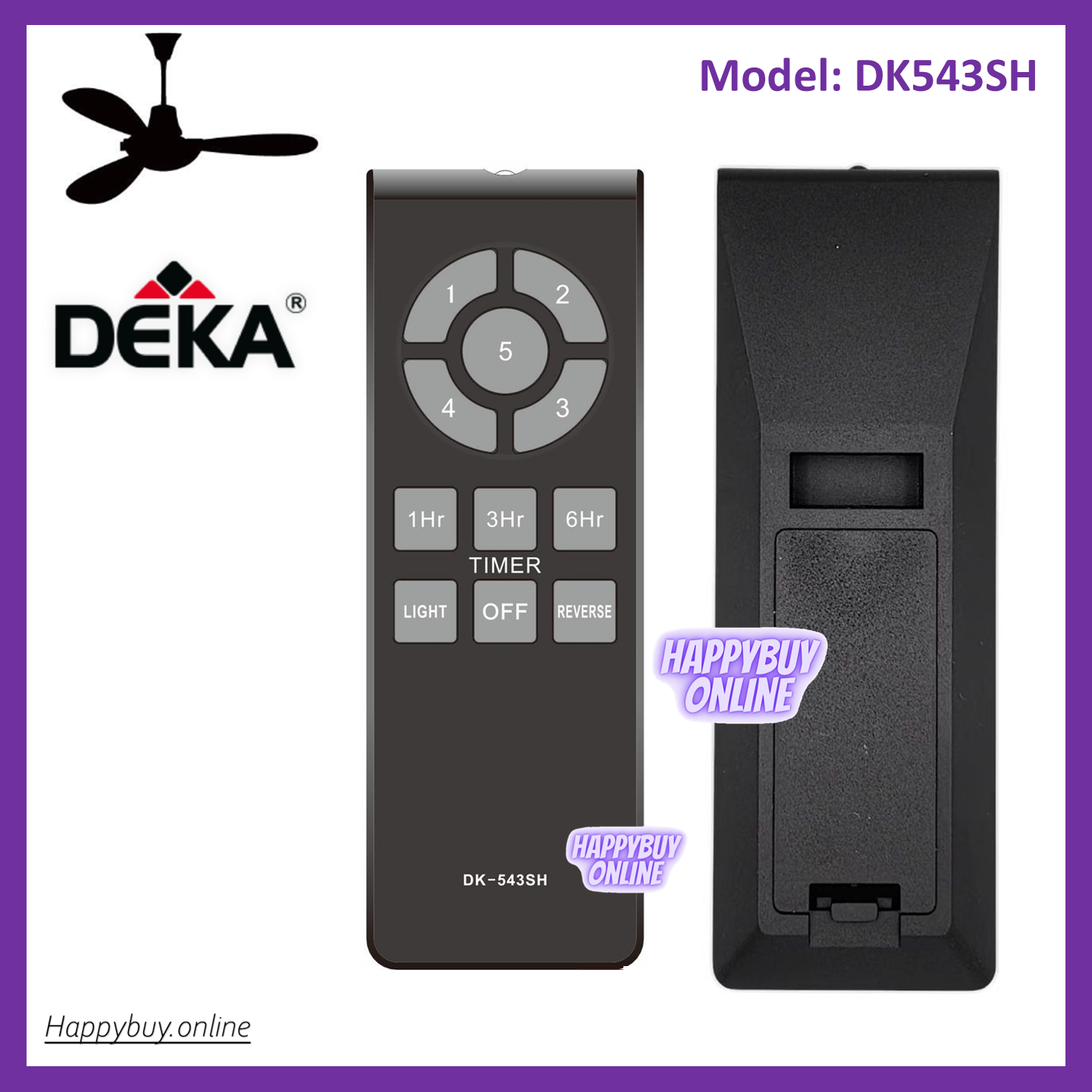 Compatible Deka Ceiling Fan D3 D4 D5 DN R3 R4 R5 Remote Control Remote ...