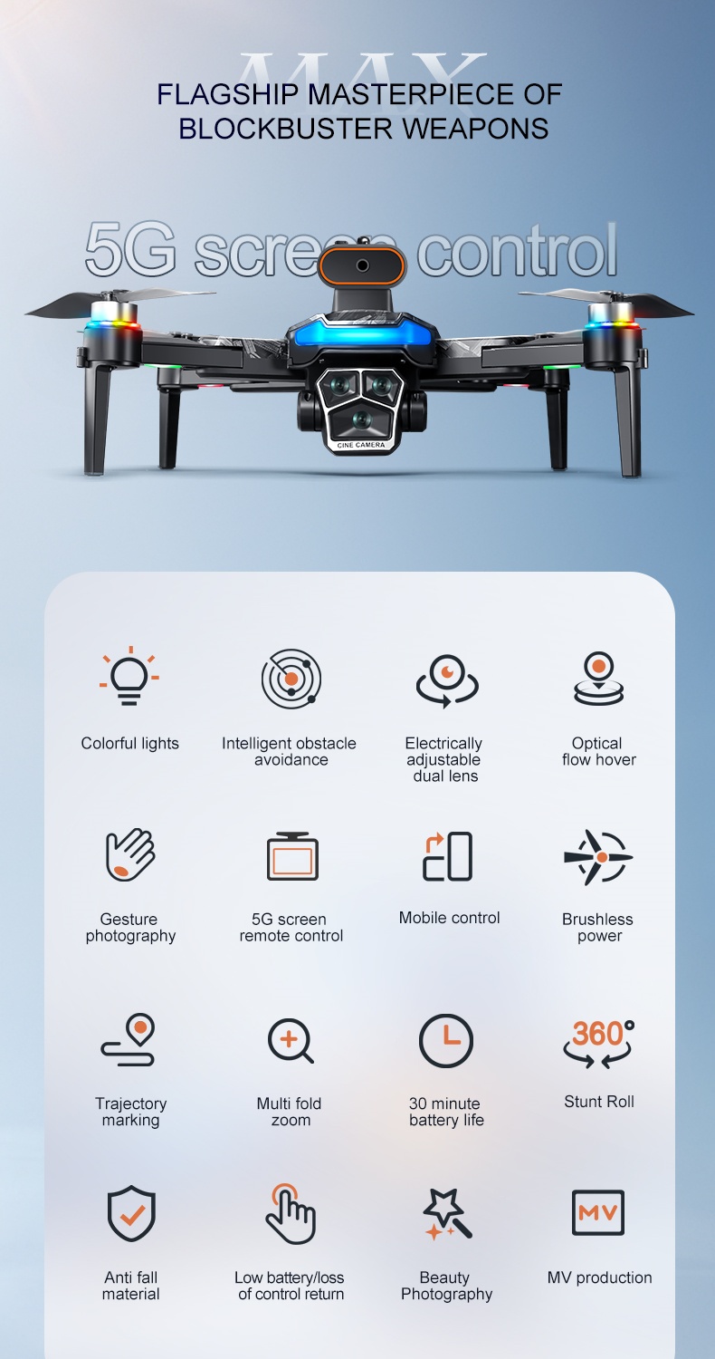 New A14 PRO MAX 5G Professional Foldable Quadcopter kapal terbang Drone ...