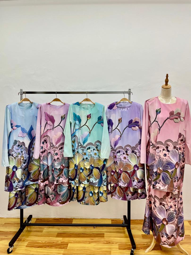 BAJU KURUNG BUNGA BESAR - MANGO SILK 20D | Shopee Malaysia