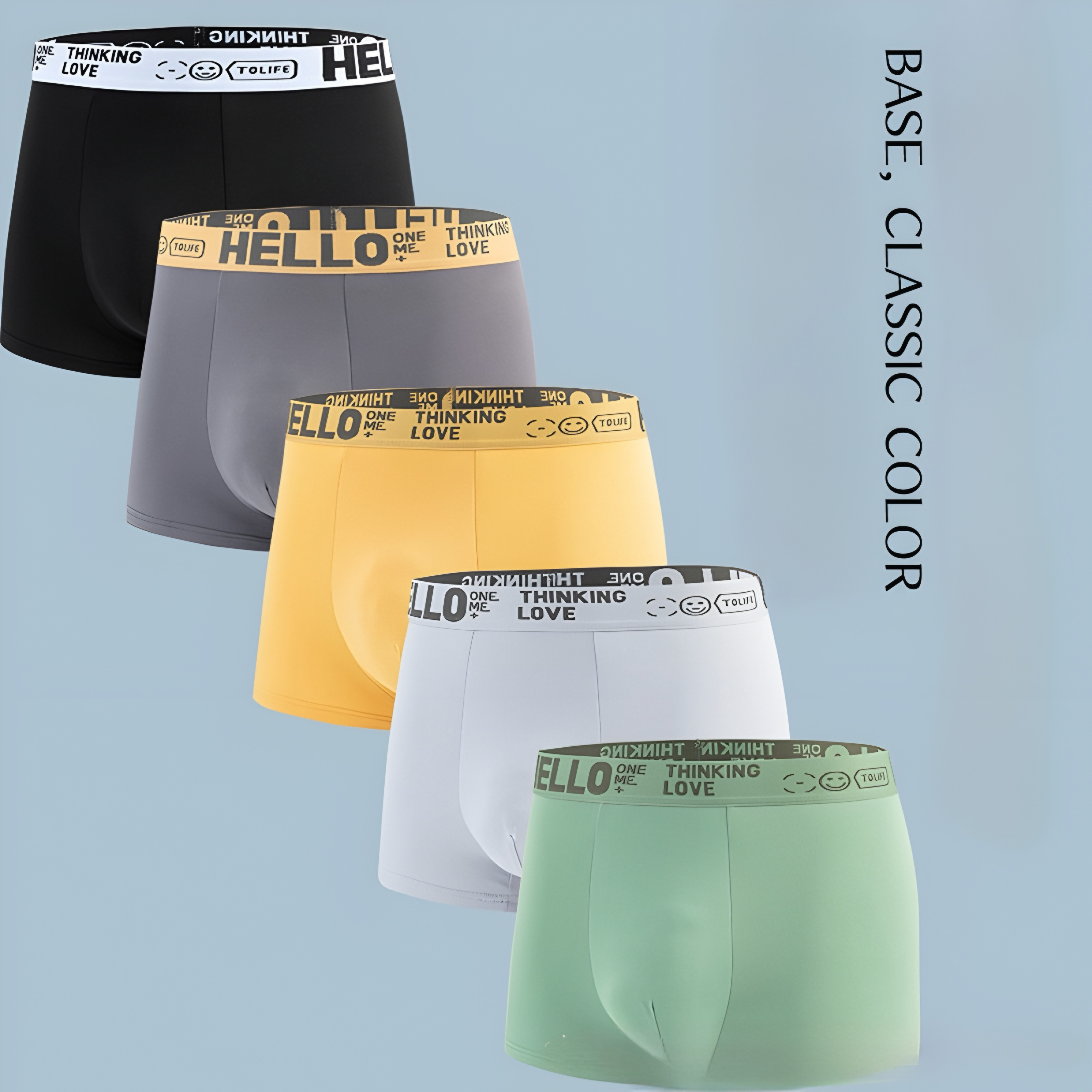 HELLO BOXER Seluar Dalam Lelaki 5 Pcs Boxer Underwear Men Cotton Seluar ...