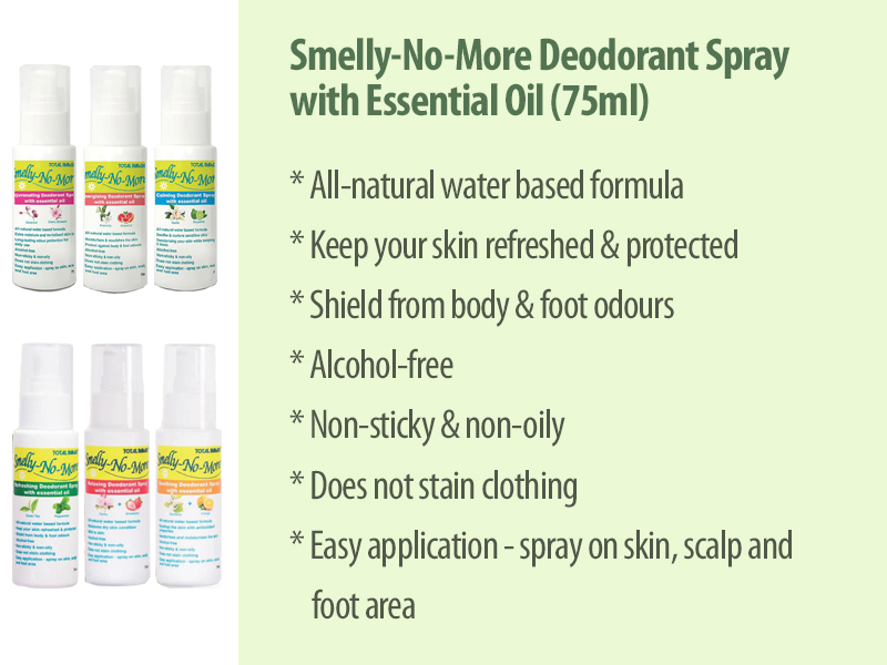 Total Image Smelly-No-More Deodorant Spray with Essential Oil (75ml ...