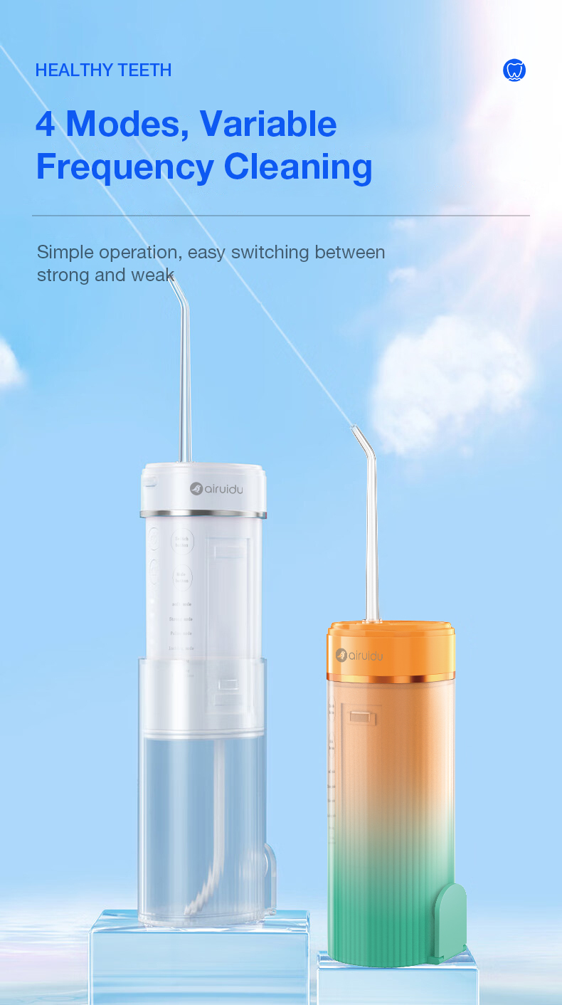Airuidu CF500 Water Flosser 160ML Oral Irrigator Retractable Dental Air ...