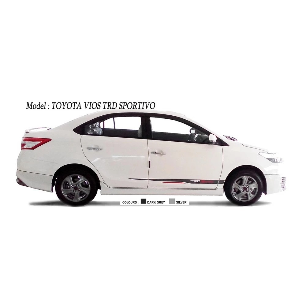 Toyota Vios Sticker TRD Sportivo GR Sport Car Side Body Lining Decal ...