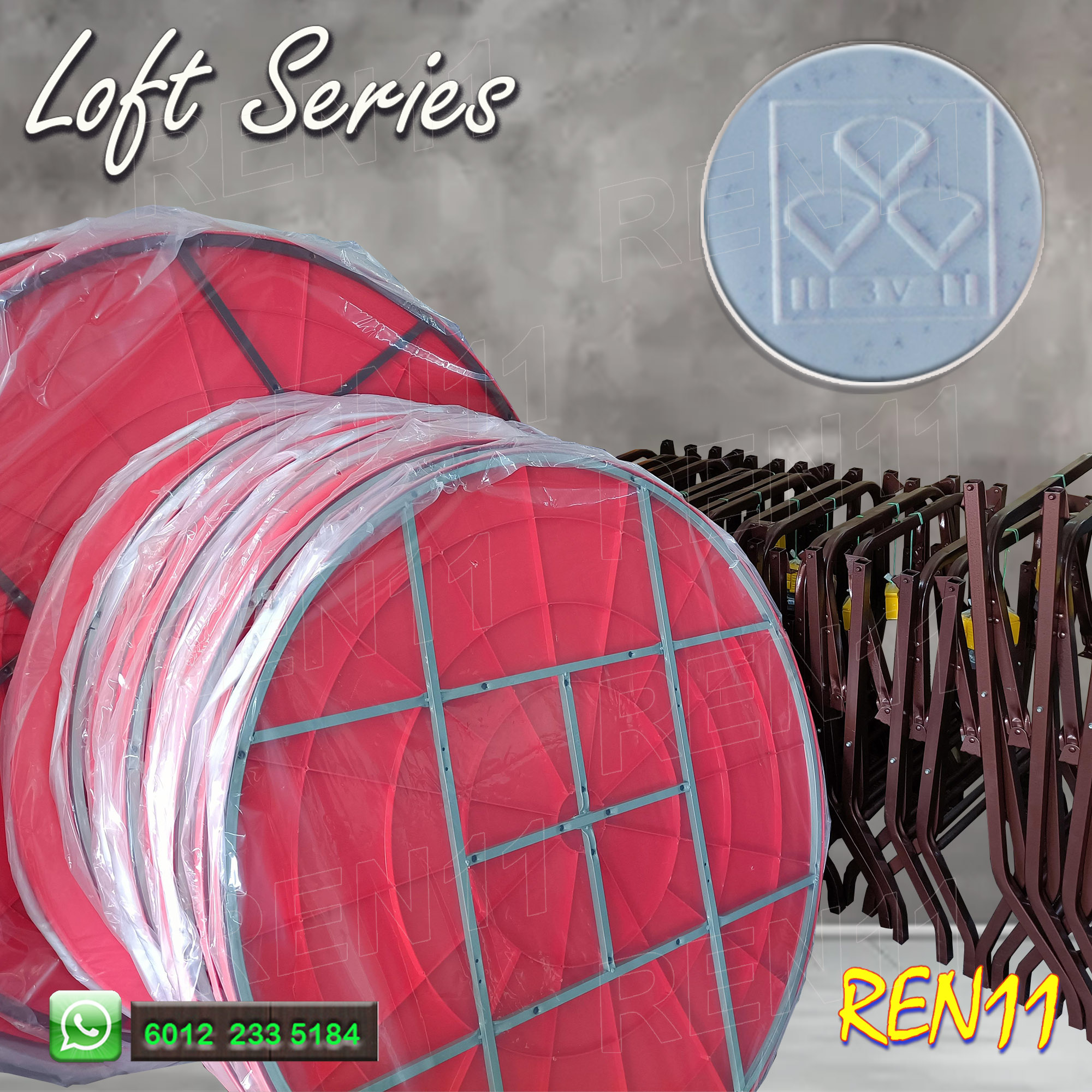 3V Square Foldable Plastic Table - Grad A Original with Logo - Klang ...