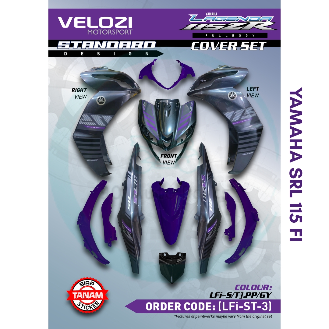 BATMAN MERAH HITAM OREN UNGU SIAP TANAM BODY COVER SET COVERSET YAMAHA ...