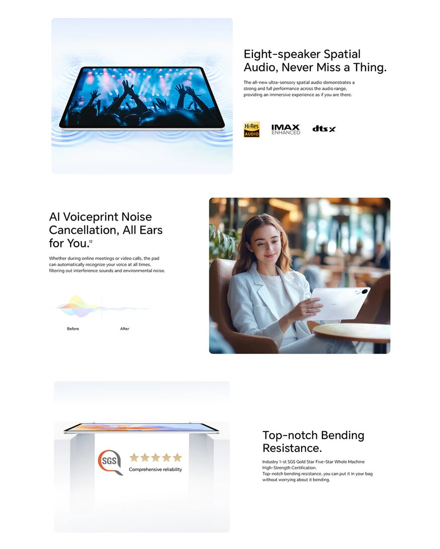 HONOR Pad V9 24(12+12)GB+256GB AI-Powered | 11.5” 2.8K HONOR Eye Comfort Display | 10100mAh ...