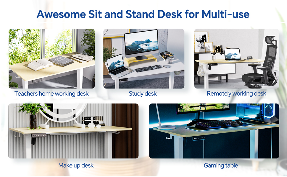 Evorise Standing Table Study Desk Adjustable Height Table Ergonomic ...