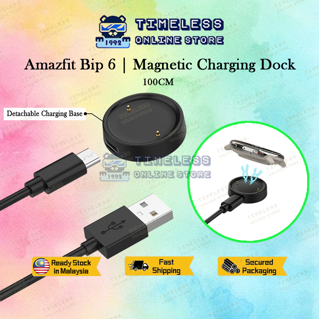 🇲🇾 Amazfit Bip 6 Magnetic USB Charging Cable, 3 Months Warranty, 100cm ...