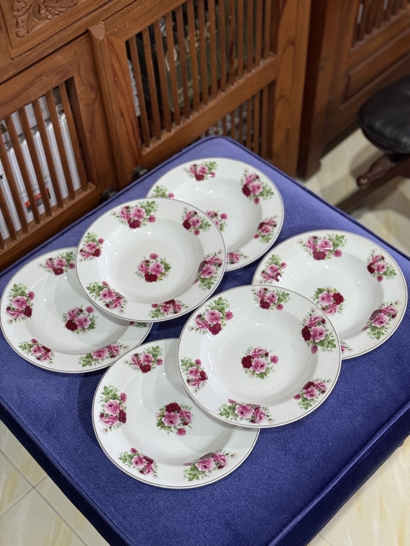 Vantage Soup Plate - Classic Rose - Set Of 6 pcs | Shopee Malaysia