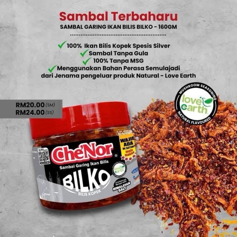 CHE NOR SAMBAL GARING IKAN BILIS 160GM | Shopee Malaysia