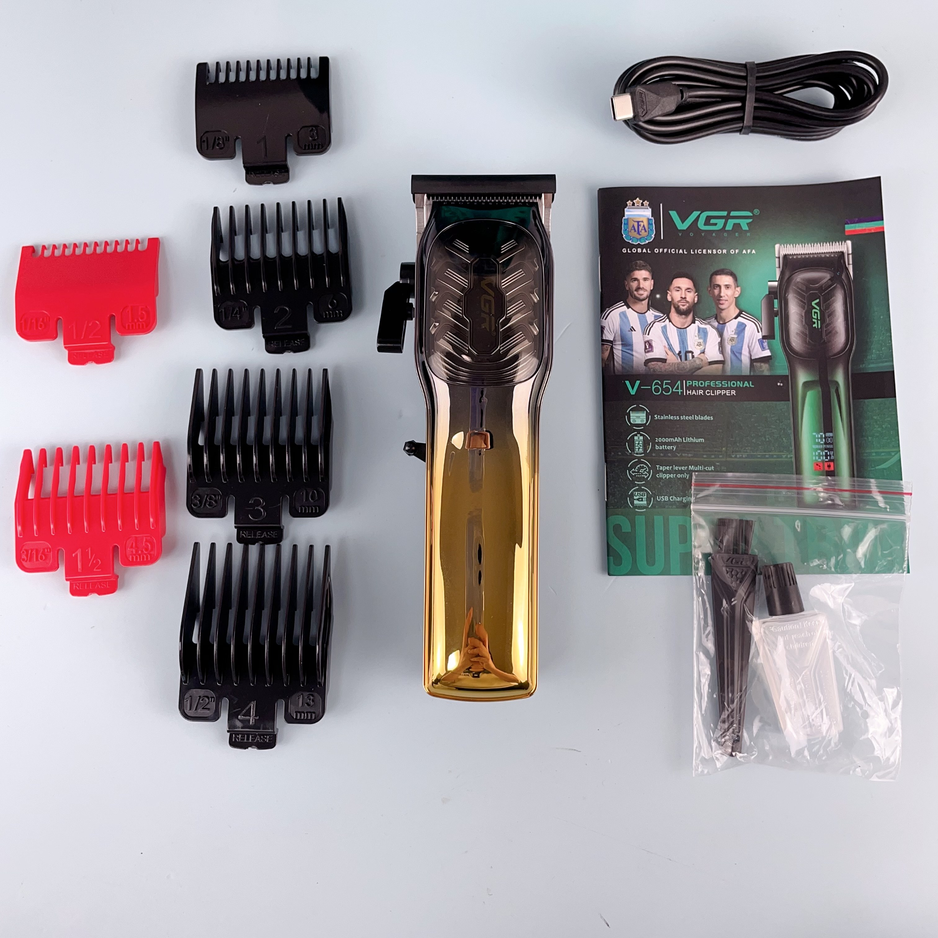 Original VGR V-654 Professional Rechargeable Hair Clipper Trimmer Set ...
