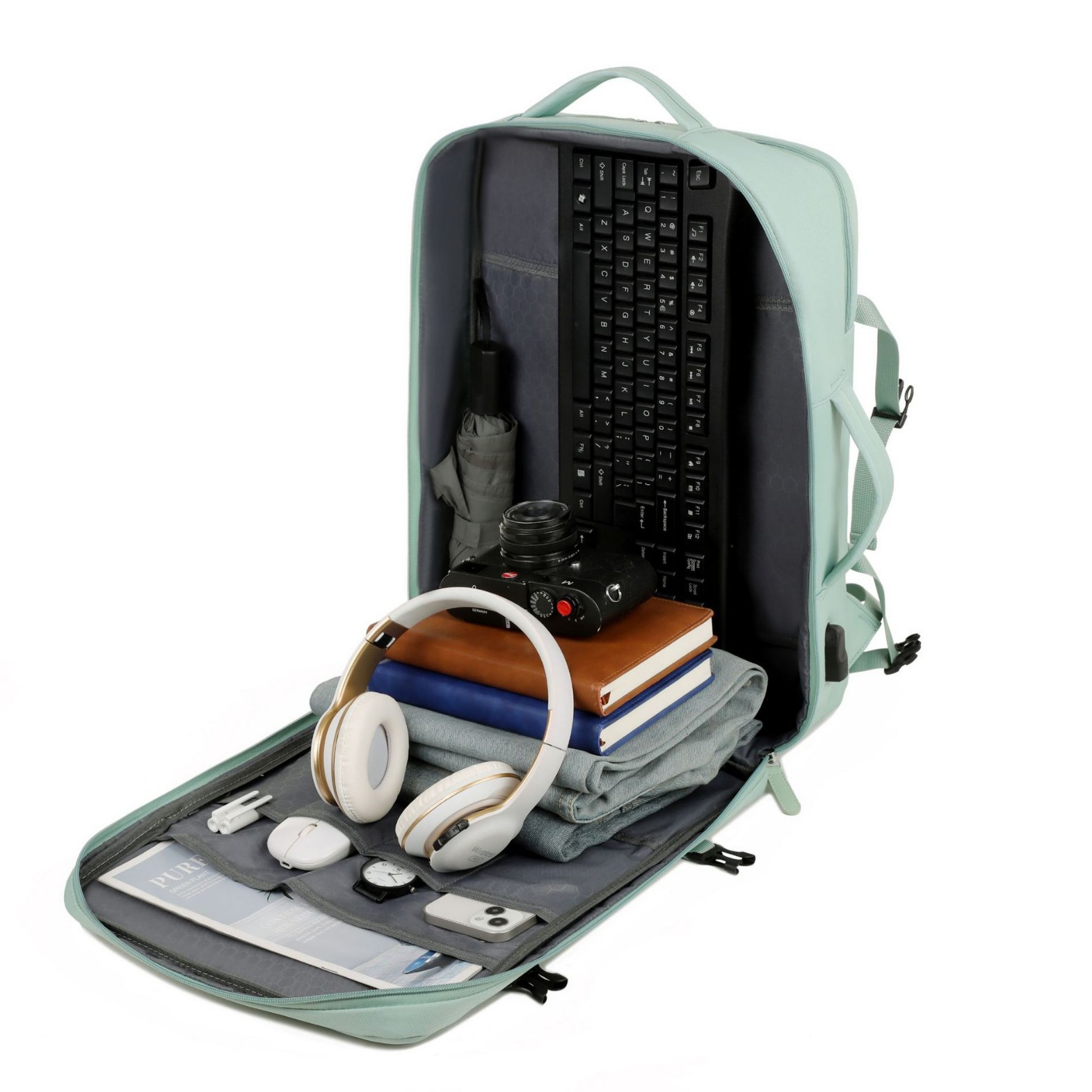 Travel Cabin Waterproof Backpack Expandable 180 Wide Open ...