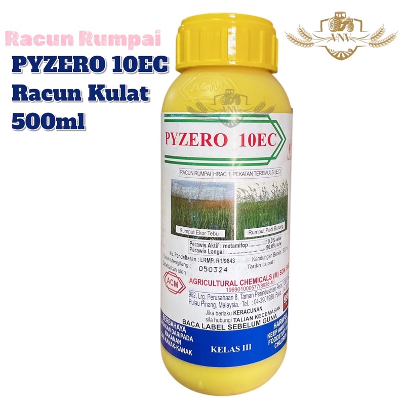 PYZERO 10EC 500ml Racun Rumpai/Metamifop 10%/Racun sambau padi | Shopee ...