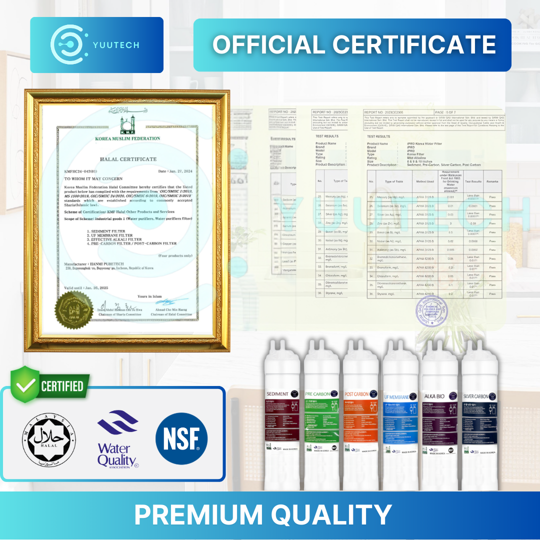 KEMFLO HALAL WATER FILTER SYSTEM - 10" SIZES FOR CLEAN DRINKING & WATER ...