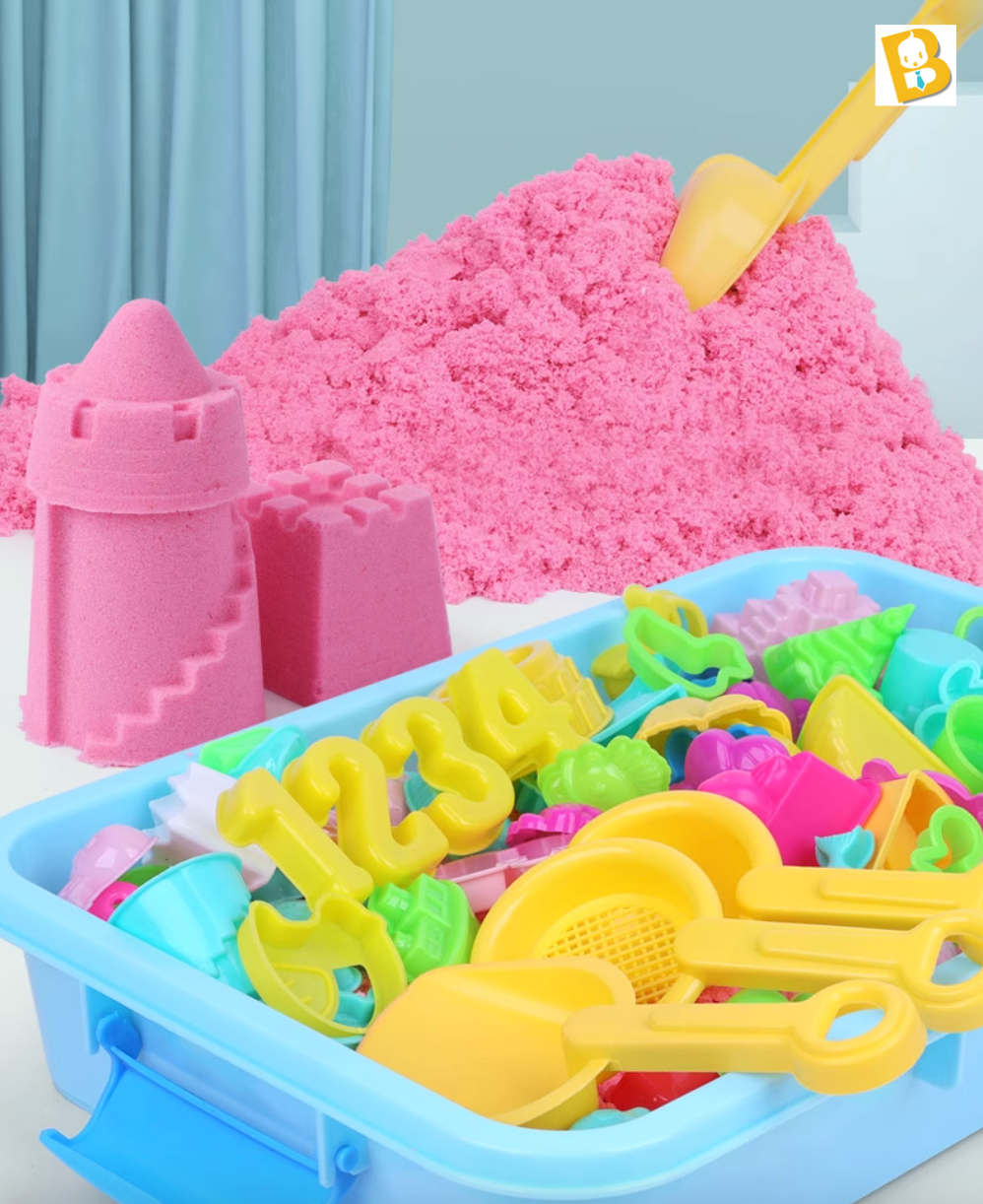 BabyBoss Premium Magic Sand 1kg Moldable Sensory Toys Sandbox Sand Mold ...