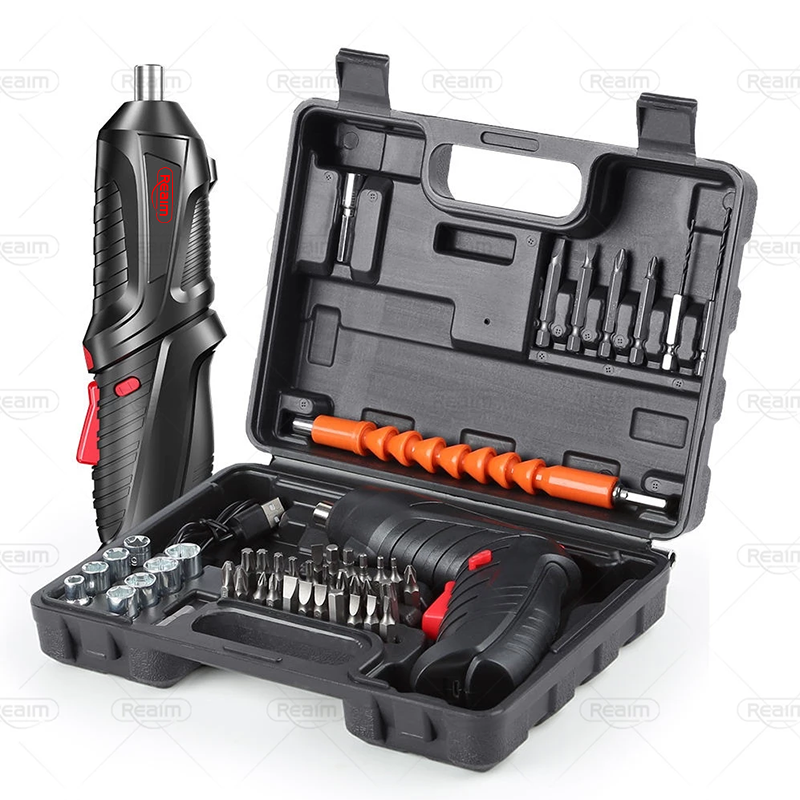 Cordless Electric Screwdriver Drill 47 pcs 4.1V Rechargeable Pemutar ...